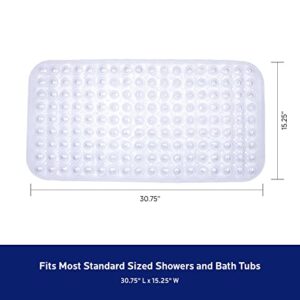 Kenney Microban Protected Bubble Bath Mat, 30.75" L x 15.25" W, Clear