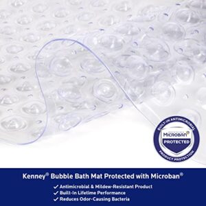 Kenney Microban Protected Bubble Bath Mat, 30.75" L x 15.25" W, Clear