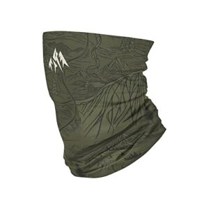 jones snowboards mountain aloha neckwarmer, summit khaki, one size