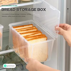 UPKOCH Clear Bread Container Case: Fresh Keeping Toast Box Transparent Buns Baguettes Storage Organizer Multi-function Refrigerator Pastry Cake Holder