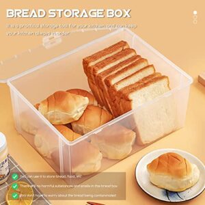 UPKOCH Clear Bread Container Case: Fresh Keeping Toast Box Transparent Buns Baguettes Storage Organizer Multi-function Refrigerator Pastry Cake Holder