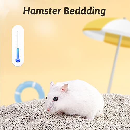 Hamiledyi Hamster Litter Potty Sand, 5.5 LB Small Animal Litter Pellets Dust Free Ferret Bathing Sand Gerbil Sand Bath Guinea Pig Bedding for Bunny Hedgehog Rabbit Dwarf Syrian Mouse (Apple)