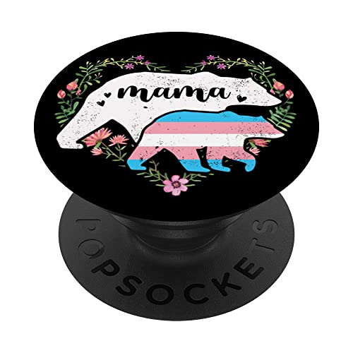 LGBTQ Mama Bear Transgender Flag Gay Equal Rights Trans PopSockets Swappable PopGrip