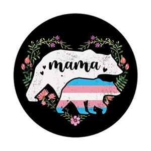 LGBTQ Mama Bear Transgender Flag Gay Equal Rights Trans PopSockets Swappable PopGrip