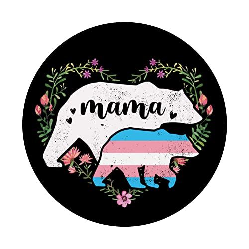 LGBTQ Mama Bear Transgender Flag Gay Equal Rights Trans PopSockets Swappable PopGrip