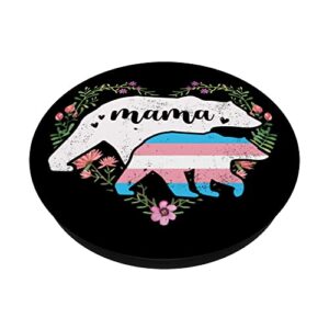 LGBTQ Mama Bear Transgender Flag Gay Equal Rights Trans PopSockets Swappable PopGrip