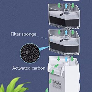 HIERYAN Turtle Filter Ultra Quiet Fish Tank Filter 2-in-1 Internal Aquarium Filter, Submersible Power Filter with 264GPH(1000L/H) Waterflow, Aeration System with Sponge Filter for 20-60 Gal