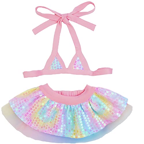 Dog Bikini Swimsuit, Cute Pet Bathing Dress for Puppy and Kitten, Breathable Dog Summer Skirt Sequins Beach Outfit, Cooling Princess Swimwear Sundress for Daily Wear Holiday Party Camping Take Photos