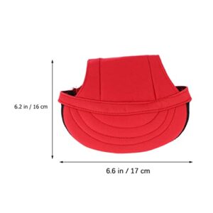 Ipetboom Dog Baseball Caps Dog Visor Hats Pet Outdoor Sports Hats with Ear Holes and Sun Protection Pet Baseball Caps with Adjustable Chin Strap Red M