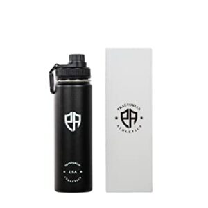 24 Oz Stainless Steel Thermal Insulated Hot/Cold Water Bottles To Keep Any Drink Hot For 12 Hours & Cold For 24 Hours - Gym Water Bottles For Men & Women - Mens Thermal Water Bottle (Black)