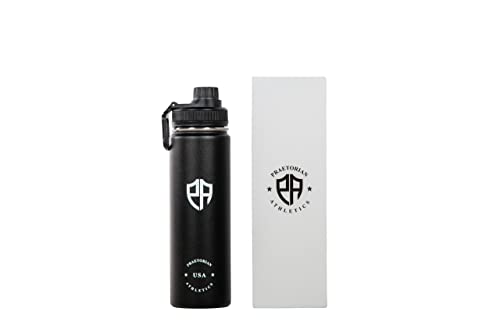 24 Oz Stainless Steel Thermal Insulated Hot/Cold Water Bottles To Keep Any Drink Hot For 12 Hours & Cold For 24 Hours - Gym Water Bottles For Men & Women - Mens Thermal Water Bottle (Black)