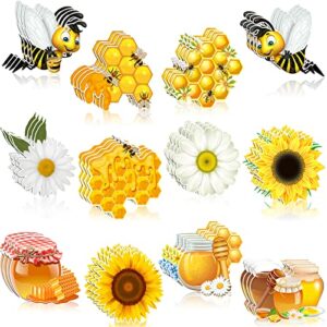 hotop 48 pieces bee theme cutouts classroom bulletin board decoration honey cutouts honeycombs bee house cutouts daisy sunflowers cutouts for chalkboard wall bee birthday party decor