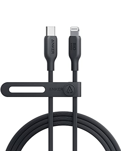 Anker USB-C to Lightning Cable, 541 Cable (Phantom Black, 6ft), MFi Certified, Bio-Based Fast Charging Cable for iPhone 14 14pro 14pro Max 13 13 Pro 12 11 X XS XR 8 Plus (Charger Not Included)