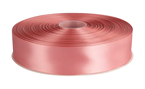 1-1/2" Inch Double Faced Satin Ribbon Solid Polyester Ribbon for Gift Wrapping, Crafts, Hair Bows, Wedding Party Decaration, Baby Shower Decoration Floral Arrangement (100 Yards, Dusty Rose)