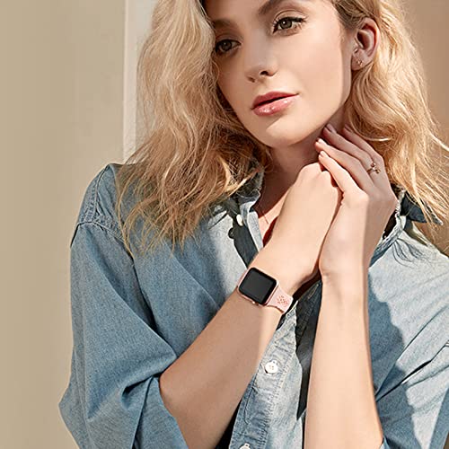 Keponew Compatible with Apple Watch Bands 40mm for Women, Lace Band Compatible with Apple Watch Band 44mm 38mm 40mm 42mm 41mm 45mm 49mm, Thin Sport Strap for iWatch Bands Series 8 7 6 5 4 3 2 1 SE