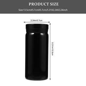 Luxshiny Travel Water Bottle Stainless Steel Vacuum Insulated Bottle: Portable Mini Thermal Bottle Cup Water Container for Home Office Outdoor Camping Black