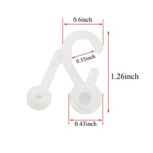 Sock Display Hooks PZRT 60pcs White Plastic J Hooks Hanger for Socks Hats Underwear Retail Clothes Display Hanger Accessories