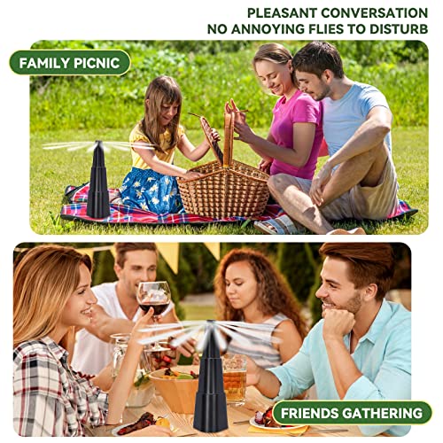 TAISHAN Fly Fans for Tables,Newly Innovated Table Fans Portable Table Food Fly Fan Picnic Drive Fans for Outdoor Fly Repellent Indoor Meal, Keep for Your Food Clean Restaurant, Party, Home 3Pcs