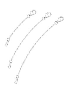 925 sterling silver necklace extender sterling silver necklace chain extenders for necklaces 2", 3", 4" inches