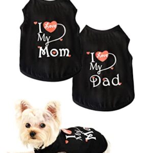 Dog Shirts Letter Printed Clothes Vest for Small Dogs Fathers Day Costume Dog T-Shirt Puppy Gift Pet Boy