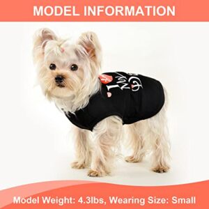 Dog Shirts Letter Printed Clothes Vest for Small Dogs Fathers Day Costume Dog T-Shirt Puppy Gift Pet Boy