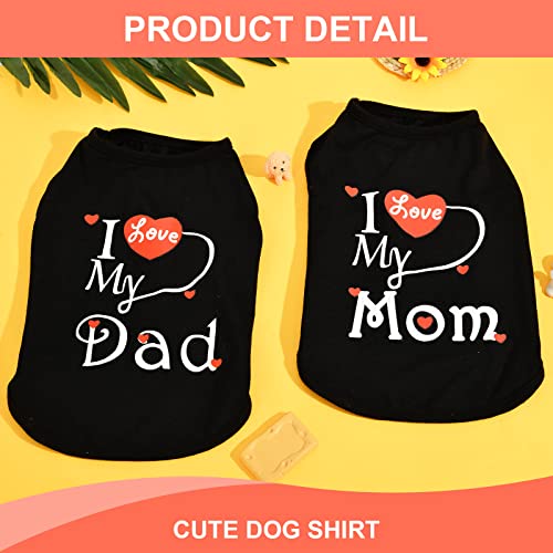 Dog Shirts Letter Printed Clothes Vest for Small Dogs Fathers Day Costume Dog T-Shirt Puppy Gift Pet Boy