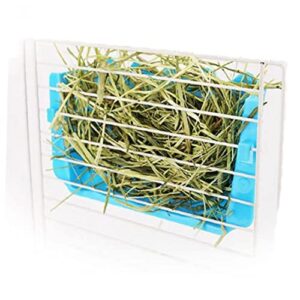 Hay Rack Rabbit Grass Feeder Plastic Hanging Hay Manger Hay Bowl External Shelf for Rabbit Bunny Chinchilla