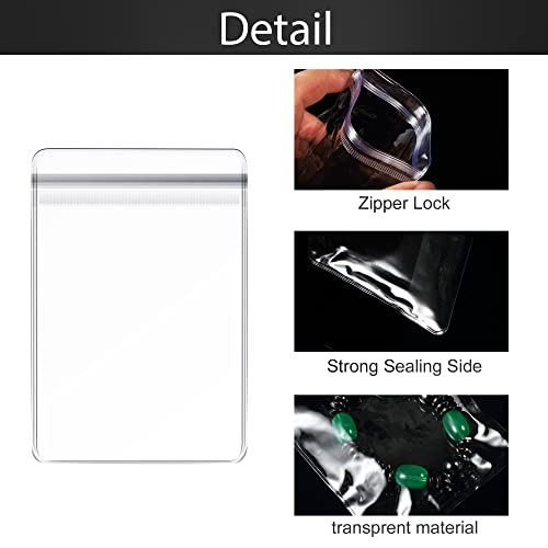 Clabby Jewelry Bag Self Seal Plastic Zipper Bag Clear PVC Rings Earrings Packing Storage Pouch Jewelry Transparent Lock Bags Holding Jewelries, 2x2.8 inch, 2.8x4 inch, 3.5x5 inch(240 Pieces)