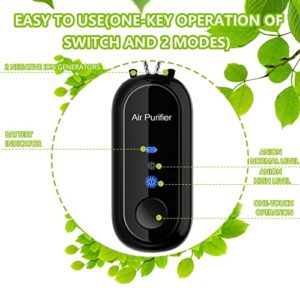 Portable Air Purifier Necklace, Personal Wearable Negative Ionizer Air Cleaner for Adults and Kids