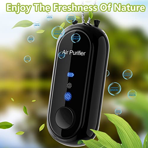 Portable Air Purifier Necklace, Personal Wearable Negative Ionizer Air Cleaner for Adults and Kids