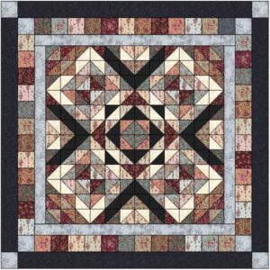 material maven precut quilt kit changing seasons with benartex english autumn fabric/fall colors, multi color