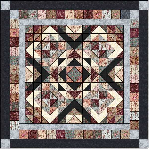 Material Maven Precut Quilt Kit Changing Seasons with Benartex English Autumn Fabric/Fall Colors, Multi Color