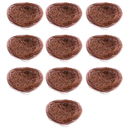 YARNOW 10pcs Artificial Bird Nest Decor Simulation Bird Nest Small Easter Rattan Nest for Home Decor