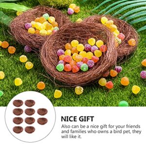 YARNOW 10pcs Artificial Bird Nest Decor Simulation Bird Nest Small Easter Rattan Nest for Home Decor