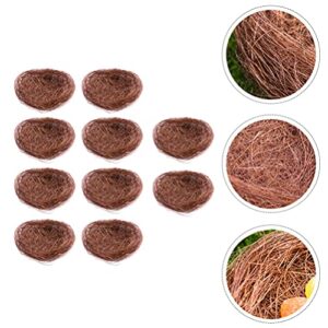 YARNOW 10pcs Artificial Bird Nest Decor Simulation Bird Nest Small Easter Rattan Nest for Home Decor