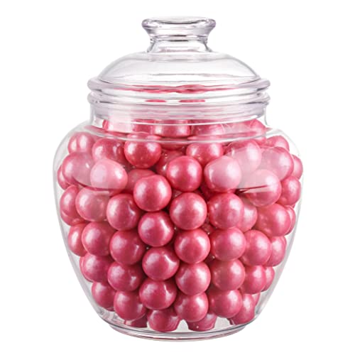 Apothecary Jar with Lid 148oz Capacity - Acrylic Storage Container - Cute Decorative Candy Jar with Lid - Candy Container for Cookies, Candies, Sugar, Tea, Coffee, Herbs, Spices – Plastic Clear Jar with Lid- By The Candery