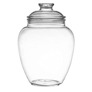 Apothecary Jar with Lid 148oz Capacity - Acrylic Storage Container - Cute Decorative Candy Jar with Lid - Candy Container for Cookies, Candies, Sugar, Tea, Coffee, Herbs, Spices – Plastic Clear Jar with Lid- By The Candery