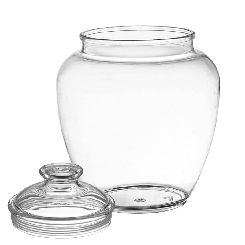 Apothecary Jar with Lid 148oz Capacity - Acrylic Storage Container - Cute Decorative Candy Jar with Lid - Candy Container for Cookies, Candies, Sugar, Tea, Coffee, Herbs, Spices – Plastic Clear Jar with Lid- By The Candery