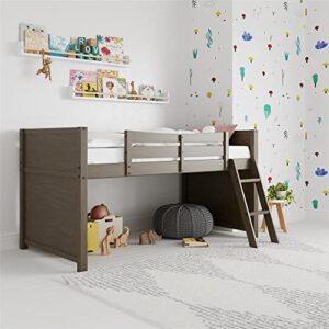 dhp maruva loft, twin, gray