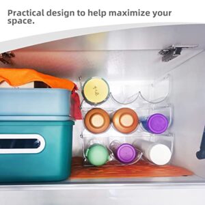 Lechay Plastic Stackable Water Bottle Holders, Water Bottle Organizer Wine and Water Bottle Organizer for Kitchen Cabinets Countertop (Plastic-1 PC)