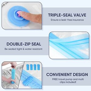 BALEINE Vacuum Storage Bag Space Saving Compression Sealer Bags for Moving, Hand Pump Included (Combo 12 Pack)