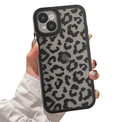 ZIYE for iPhone 13 Case Leopard Pattern Clear Phone Case with Camera Protection,Silicone TPU Phone Protective Cover Cheetah Design Cases Compatible with iPhone 13 6.1 Inch