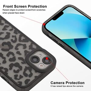 ZIYE for iPhone 13 Case Leopard Pattern Clear Phone Case with Camera Protection,Silicone TPU Phone Protective Cover Cheetah Design Cases Compatible with iPhone 13 6.1 Inch