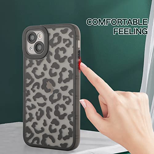 ZIYE for iPhone 13 Case Leopard Pattern Clear Phone Case with Camera Protection,Silicone TPU Phone Protective Cover Cheetah Design Cases Compatible with iPhone 13 6.1 Inch