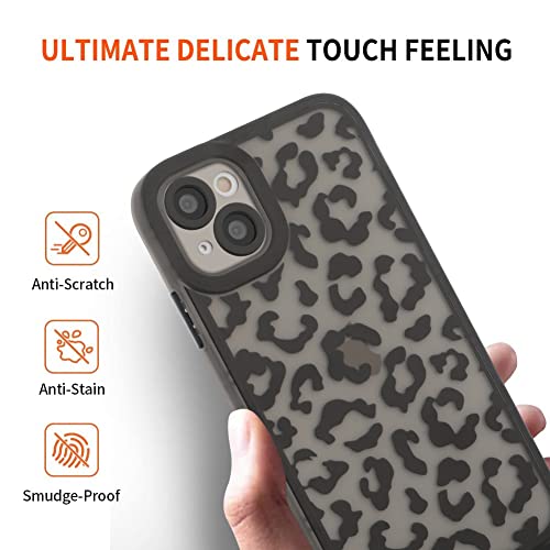 ZIYE for iPhone 13 Case Leopard Pattern Clear Phone Case with Camera Protection,Silicone TPU Phone Protective Cover Cheetah Design Cases Compatible with iPhone 13 6.1 Inch