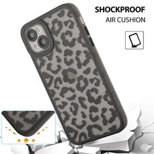 ZIYE for iPhone 13 Case Leopard Pattern Clear Phone Case with Camera Protection,Silicone TPU Phone Protective Cover Cheetah Design Cases Compatible with iPhone 13 6.1 Inch