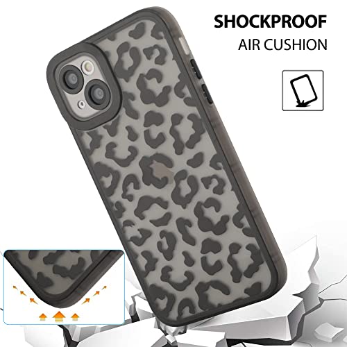 ZIYE for iPhone 13 Case Leopard Pattern Clear Phone Case with Camera Protection,Silicone TPU Phone Protective Cover Cheetah Design Cases Compatible with iPhone 13 6.1 Inch