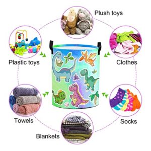 Personalized Cute Elephant Laundry Basket with Name Waterproof Foldable Storage Bin for Bathroom Home Office Cloth