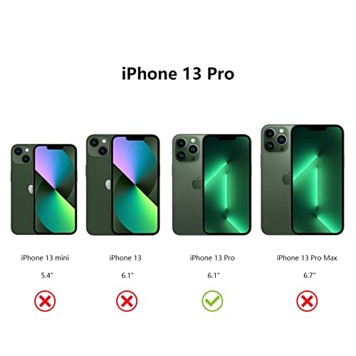 ZTOFERA Case for iPhone 13 Pro 6.1 inch,Clear Soft Silicone Bumper Protective Retro Color Transparent Shockproof Phone Case - Green