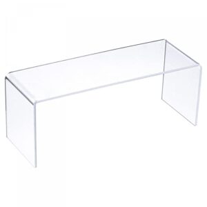 uxcell shoes display stand rack, 220x80x85mm acrylic storage shelf holder clear